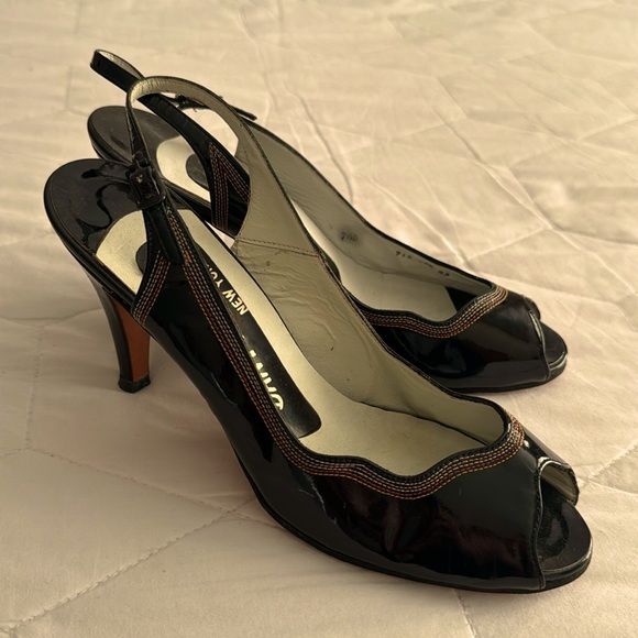 Vintage | Shoes | Vintage Open Toe Slingbacks | Poshmark